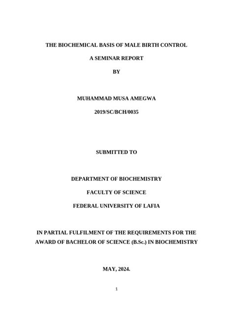 The Biochemical Basis Of Male Birth Control Pdf Drugs Sex