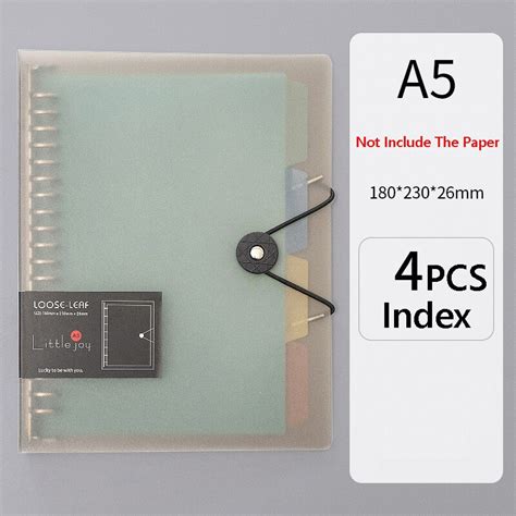 A4 A5 B5 Loose Leaf Binder Notebook Refillable Pap Vicedeal