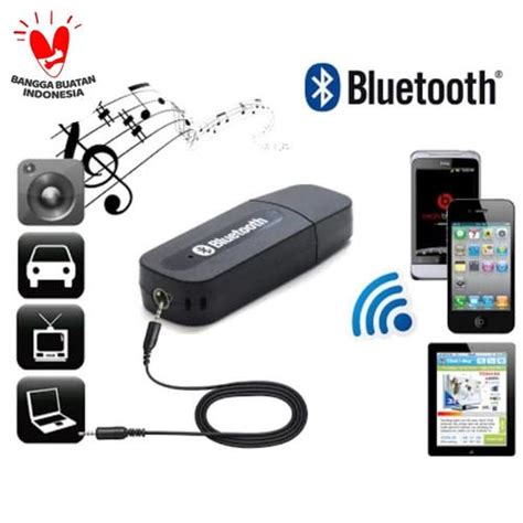Jual USB Bluetooth Receiver Adapter Wireless Audio Stereo AUX Jakarta Barat Best Shop