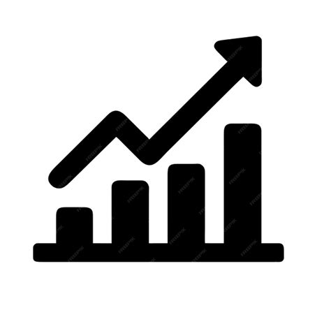 Growth Chart Pictogram Premium Ai Generated Vector