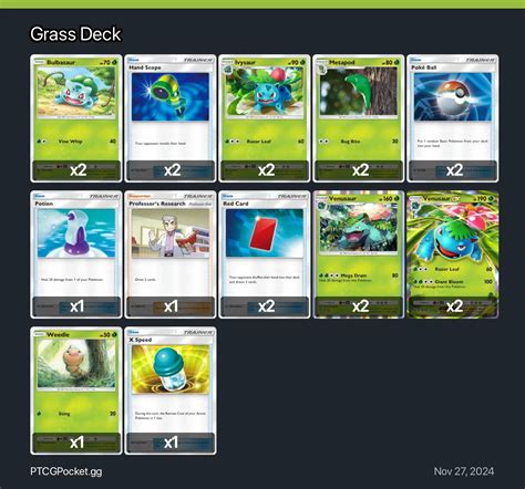 Grass Deck Pokémon Tcg Pocket Grass Deck Pokémon Tcg Pocket