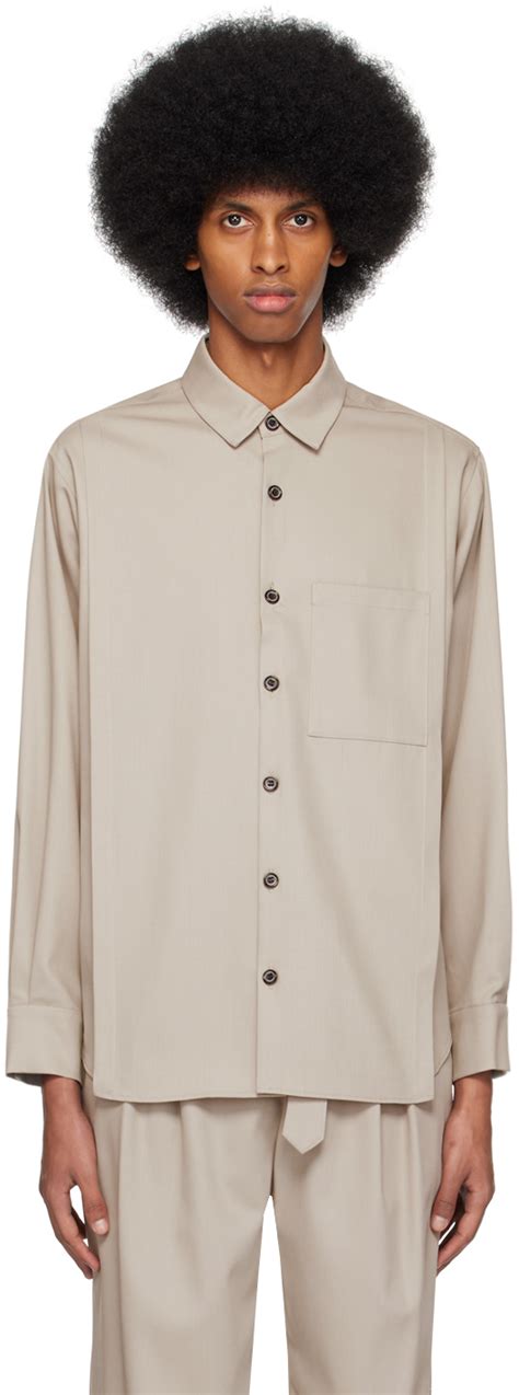 Rito Structure Gray Tuck Shirt Ssense