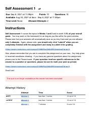 Self Assessment Data Analytics Business MGT OAN OSZ Pdf Self Assessment Due Sep