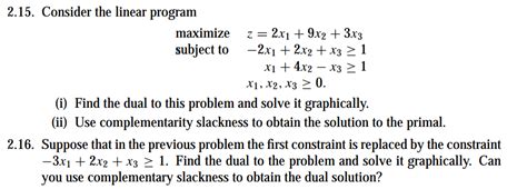 Solved Consider The Linear Program Maximize Subject To Chegg