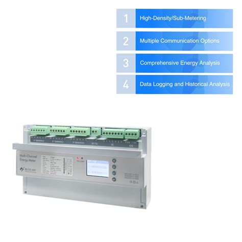 Mcm 2601 DIN Rail Subemetering Single Phase Multi Channel Power Monitor Up To 32 Multi Channel