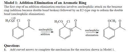 Solved Model 1 Addition Elimination Of An Aromatic Ring