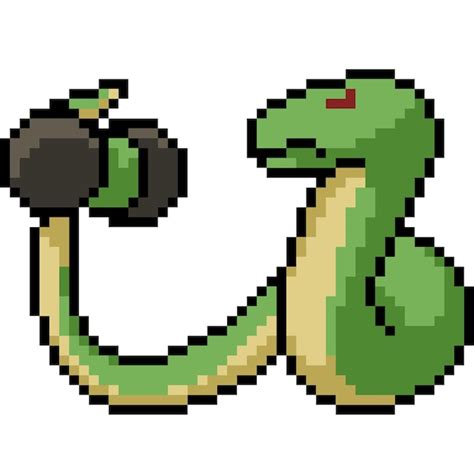 Pixel Art De Ejercicio De Serpiente Vector Premium