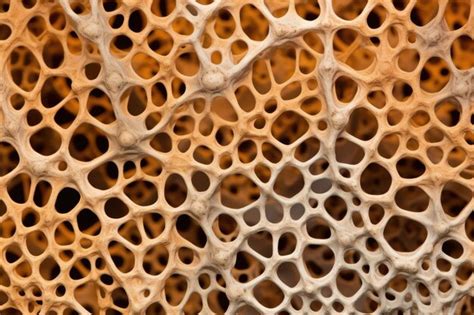 Premium AI Image Microscopic View Of Porous Bone Structure