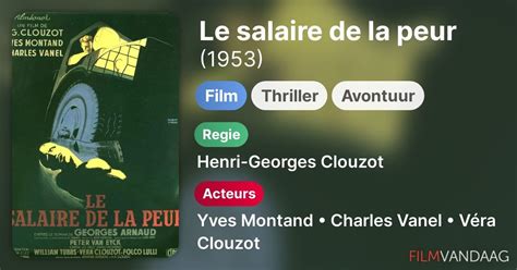 Le Salaire De La Peur Film FilmVandaag Nl