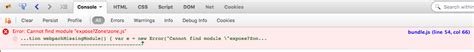 Javascript Error Cannot Find Module Exposezonezonejs Stack
