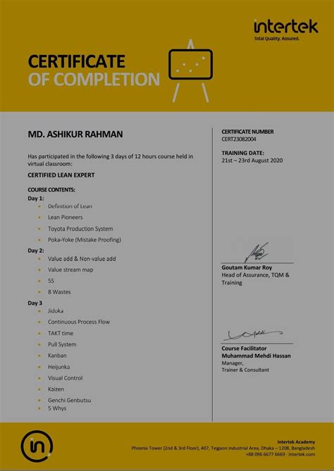 ashikur rahman on linkedin after completion of certified lean expert i have received certificate …