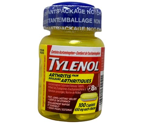 Tylenol Arthritis Pain Easy Open 650mg Tb 100 Sparkle Pharmacy