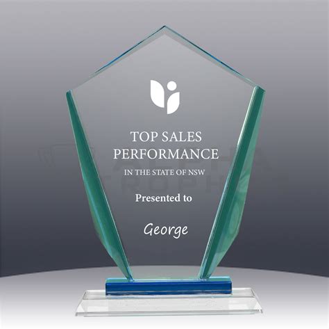 Glass Blue Keystone 205mm