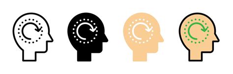 Memory Recall Icon Set Recall Flashback Royalty Free Vector