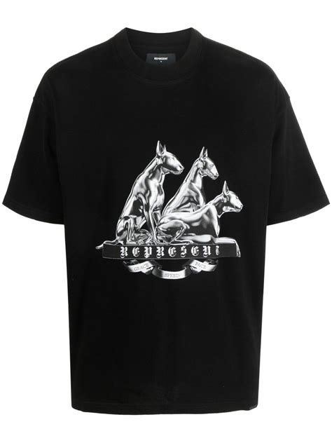 Represent Logo Print Graphic T Shirt Smart Closet