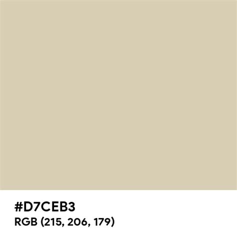 Matte Ivory Color Hex Code Is D7ceb3