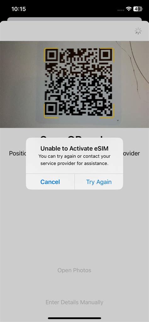 Cant Activate Esim After Switching From Physical Sim Rtello