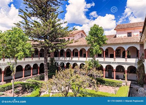Courtyard In The Museum Of San Francisco Convent Cusco Peru Editorial Image Image Of