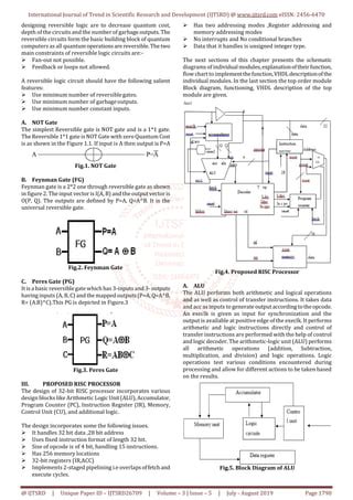 Implementation Of 32 Bit RISC Processor Using Reversible Gates PDF