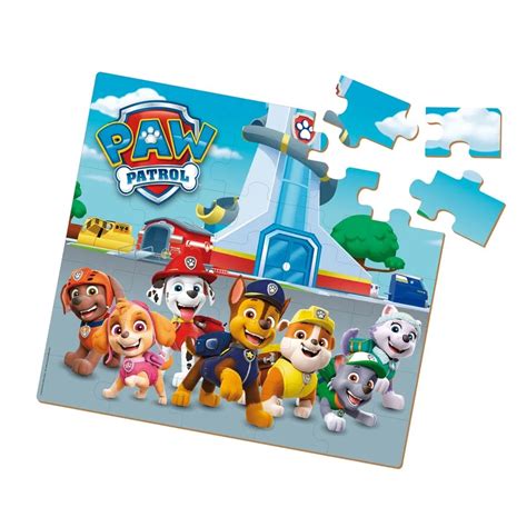 Quebra Cabeça Big Patrulha Canina Brinquedo Educativo de Madeira Brinquedos Educativos Bambalão