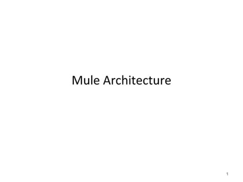 Mule Architecture Ppt Free Download