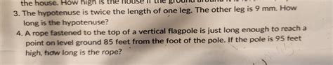 Solved 1 ﻿the Hypotenuse Is Twice The Length Of One Leg
