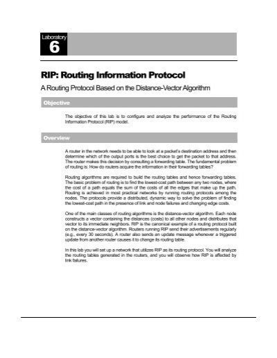 Rip Routing Information Protocol
