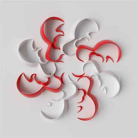 Premium Photo 3d Rendering Abstract Background With Repeat Of Deformed Geometry Shapes Center