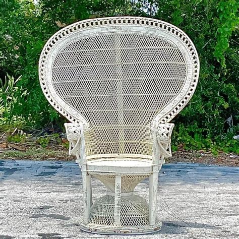 Vintage Boho King Cobra Rattan Peacock Chair Chairish