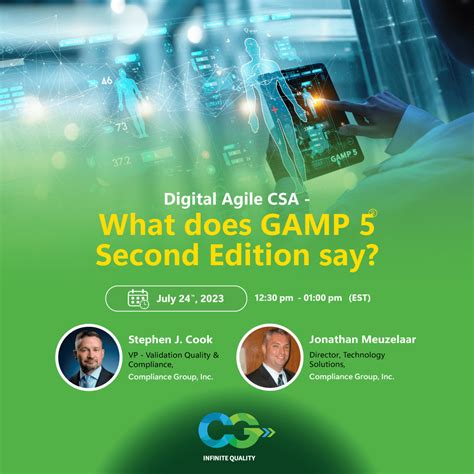 Compliance Group Inc To Host A Webinar On Digital Agile Csa What Does Gamp 5 Second Edition