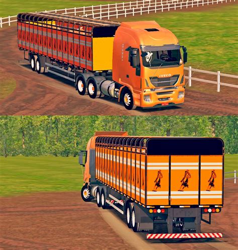 Skins Iveco Hi Way Laranja Na Carreta Boiadeira Rodrigo Games