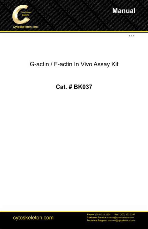 Pdf G Actin F Actin In Vivo Assay Kit · Pdf Fileactin Protein According To The G Actinf