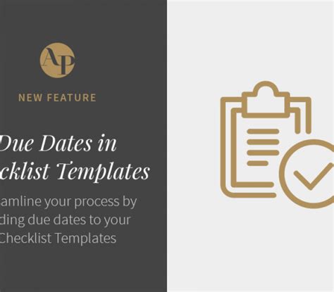 Introducing Checklist Due Dates At The Template Level