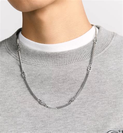 Dior Cd Icon チェーンリンク ネックレス シルバー