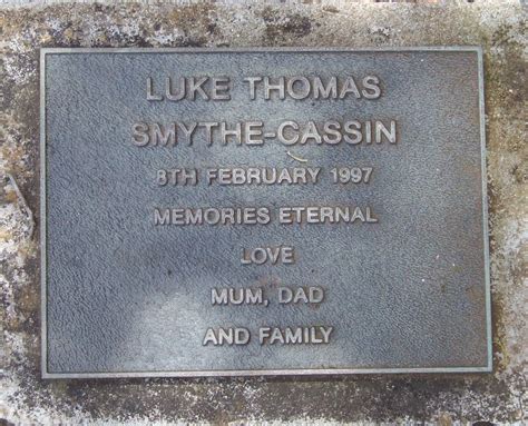 Luke Thomas Smythe Cassin Unknown 1997 Find A Grave Memorial
