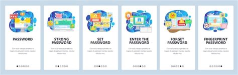 Premium Vector Mobile App Onboarding Screens Password Protection