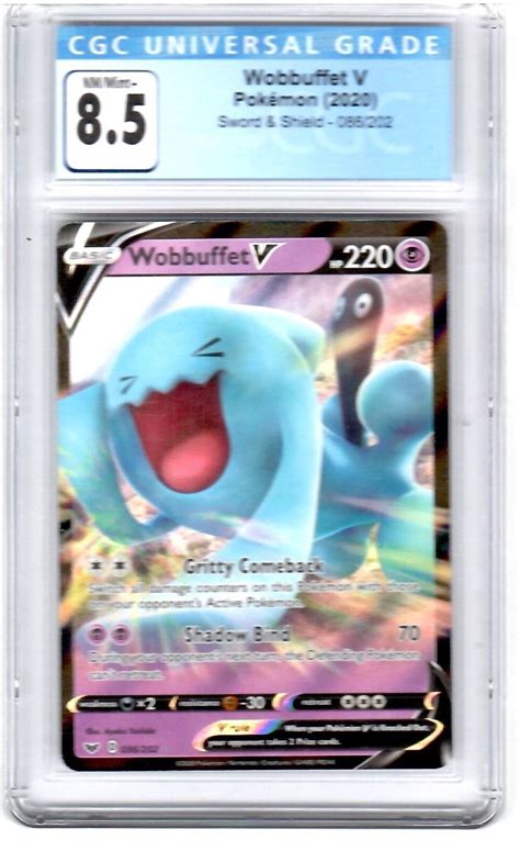 2020 Wobbuffet V Sword And Shield 086202 85 Nmnt Mnt Graded
