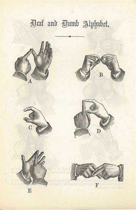 A Manual Alphabet For The Deaf And Dumb Circa 1870s Ucl Ucl Ear