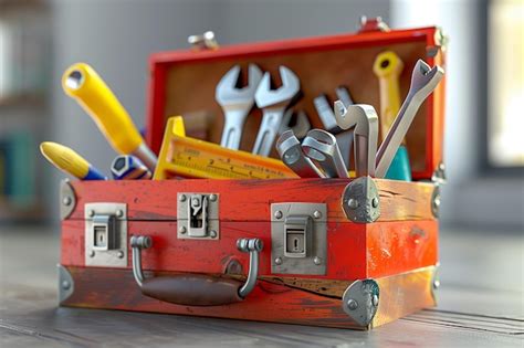 Open Toolbox With Tools Premium Ai Generated Image