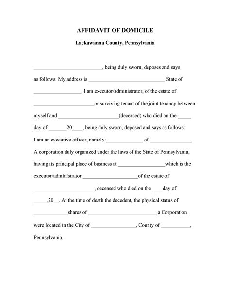 2024 Affidavit Of Domicile Fillable Printable Pdf And Forms Handypdf