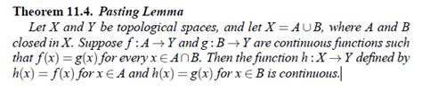 Solved Theorem 114 Pasting Lemma Let X And Y Be