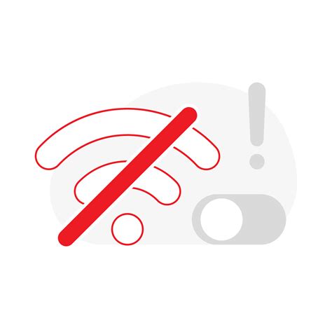 Wifi Or Internet Connection Is Not Activated Concept Illustration Flat