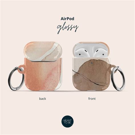 Pink Watercolour Air Pod Case With Keychain By Casulo