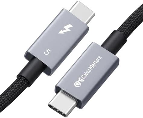 Intel Certified Cable Matters 80gbps Braided Thunderbolt 5 Cable With