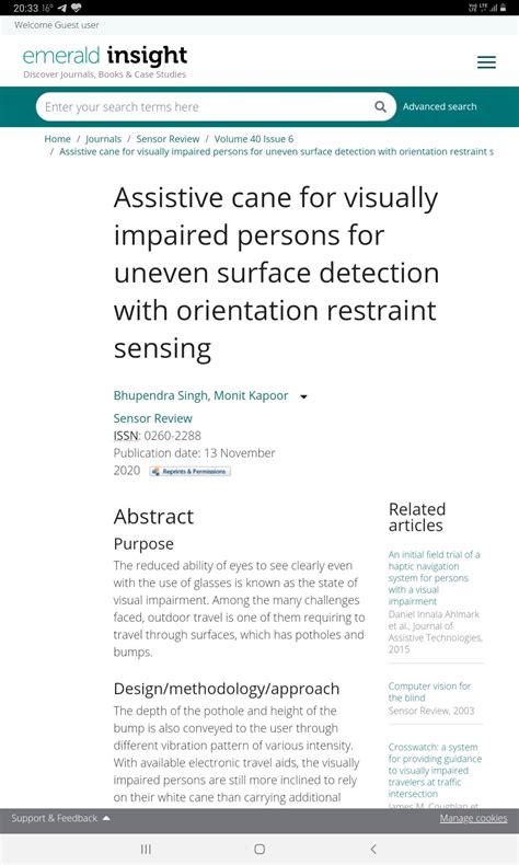Restricting The Sensor Mounted Walking Cane To Required Range Only Plays An Important Role In