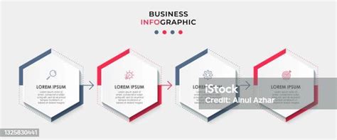 아이콘과 4가지 옵션 또는 단계가 있는 비즈니스 인포그래픽 디자인 템플릿 벡터입니다 프로세스 다이어그램 프레젠테이션 워크플로 레이아웃 배너 플로우 차트 정보 그래프에 사용할