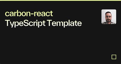 carbon react typescript template codesandbox