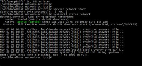 Centos7 Service Network Start命令启动时报错解决方法rviceand