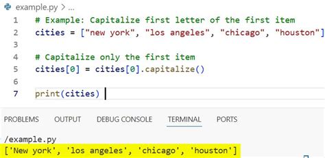 Capitalize First Letter Of List In Python