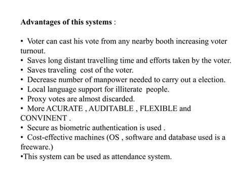 Computerised Voting System Pptx Operating Systems Computer Software And Applications